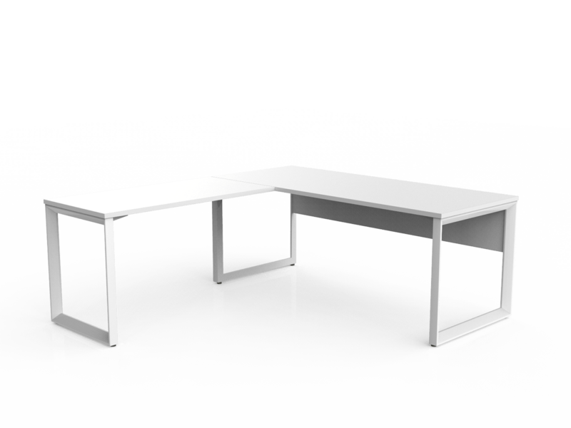 Anvil Desk & Return with Melamine Modesty Panel | OLG Office