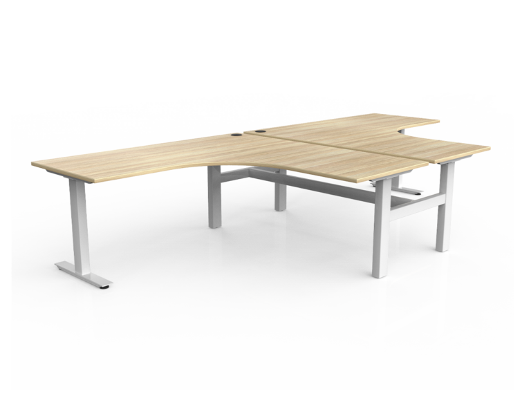 Agile Double 90° Workstation – Fixed Workstation | OLG Office