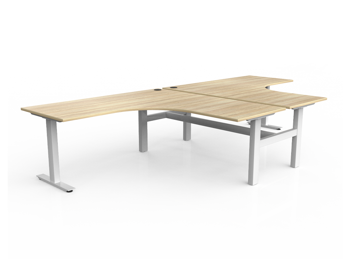 Agile Double 90° Workstation – Fixed Workstation | OLG Office