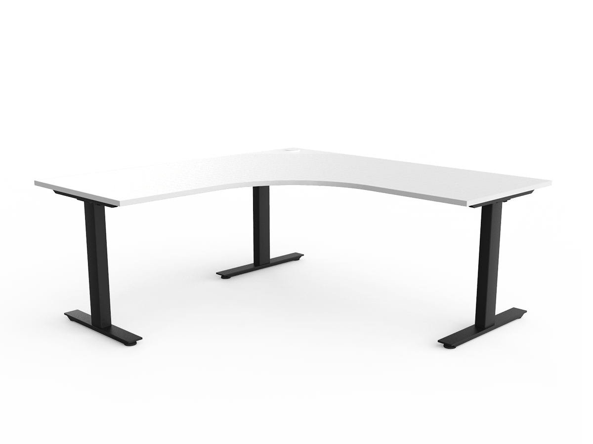 Agile Single 90° Workstation - Fixed | OLG Office